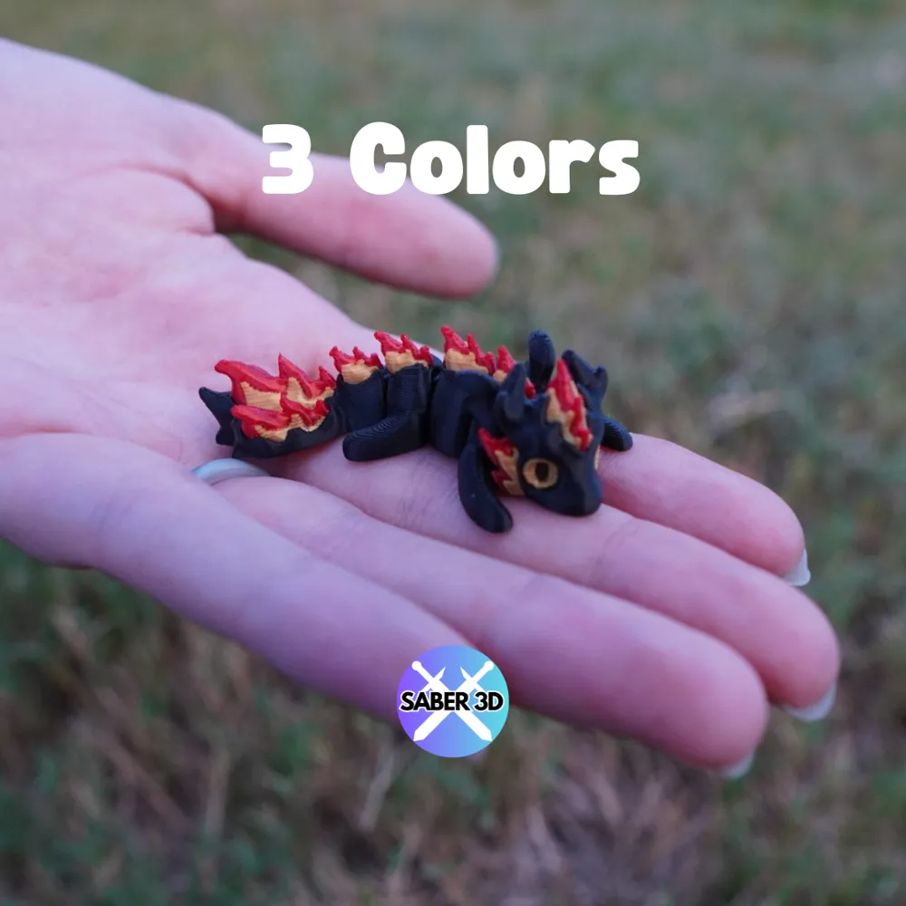 Mini Articulated FireStorm Dragon by Saber3D MakerWorld: Download Free ...