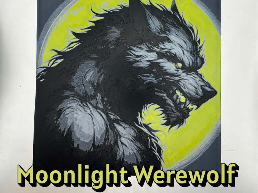 Moonlight Werewolf by jc unboxed MakerWorld: Download Free 3D Models