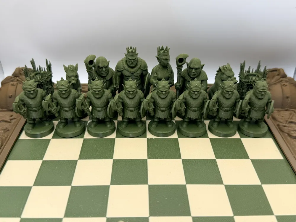 Epic Chess – Orcs vs Humans (Magnetic) - Free 3D Print Model - MakerWorld