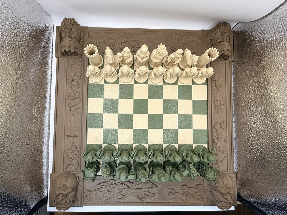 Epic Chess – Orcs vs Humans (Magnetic) - Free 3D Print Model - MakerWorld