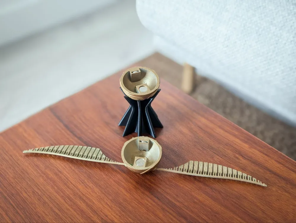 Golden Snitch - Magnetic Ring Box/Decoration - Free 3D Print Model ...