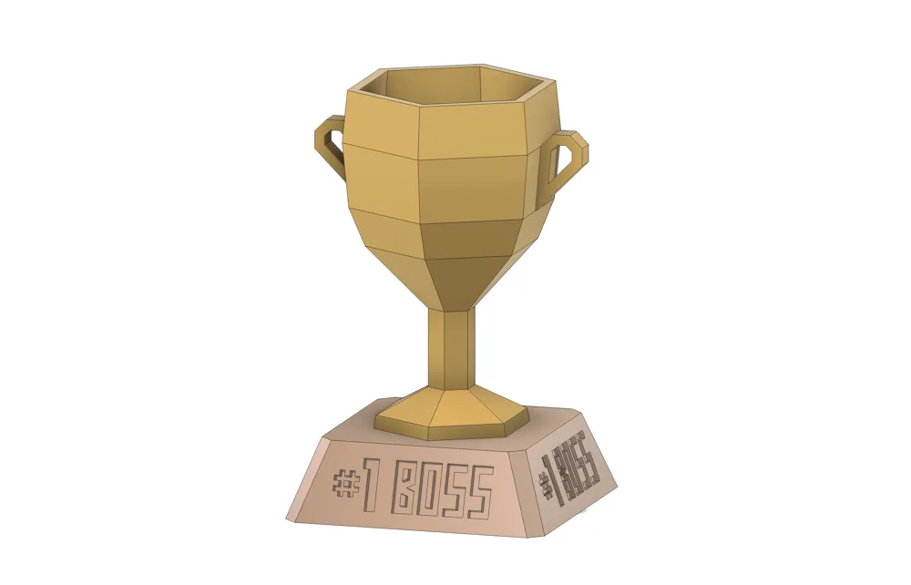 #1 Boss LowPoly Trophy Remixed by marekzeman91 - MakerWorld