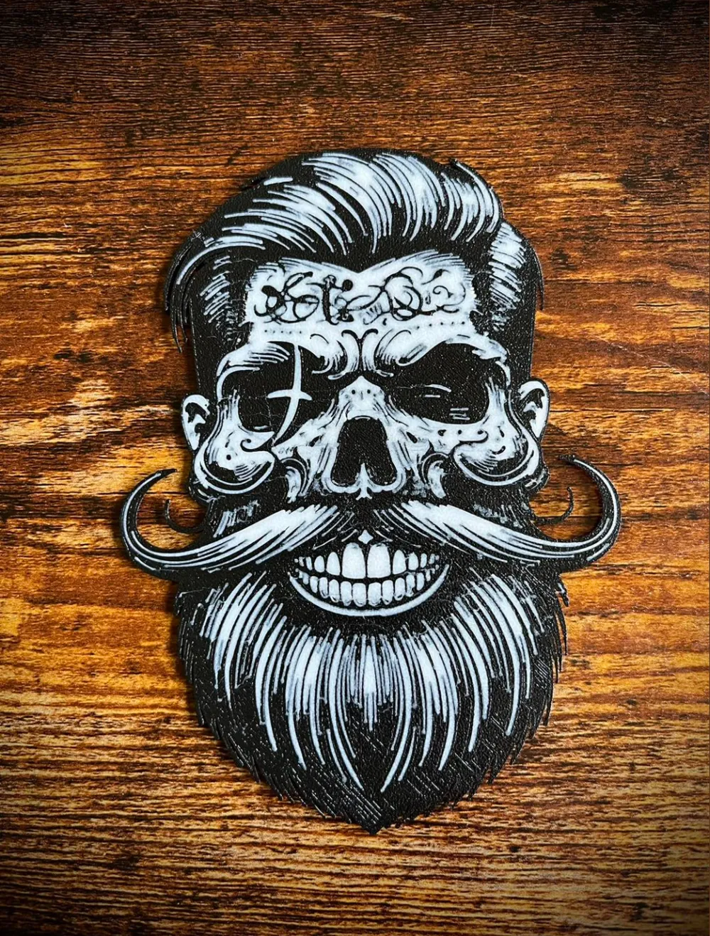 Tattoo'd hipster skull 2d by WagZPrintZ - MakerWorld