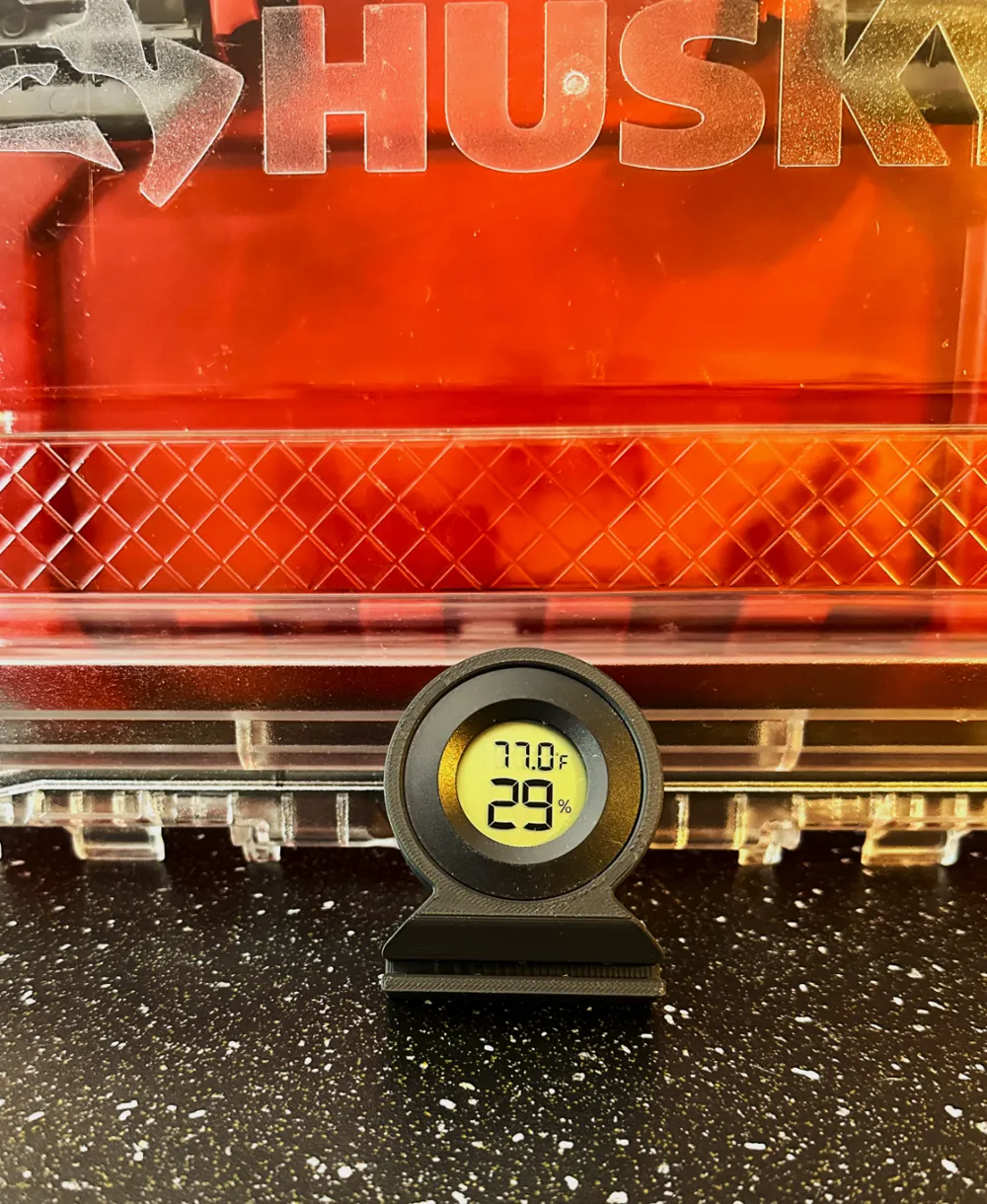 Hygrometer Display for Husky 5 Gallon Storage Box - Free 3D Print Model ...