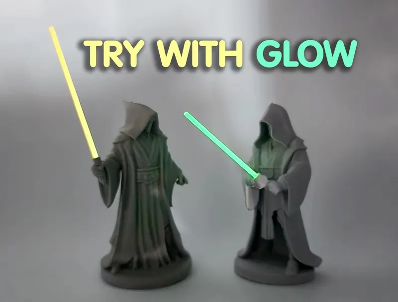 Jedi Master Miniature w/Filament Lightsaber by Triple G Workshop ...