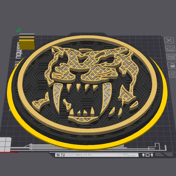 Yellow Ranger Coin Dimensional Mosaic by w3r3wolv3s - MakerWorld
