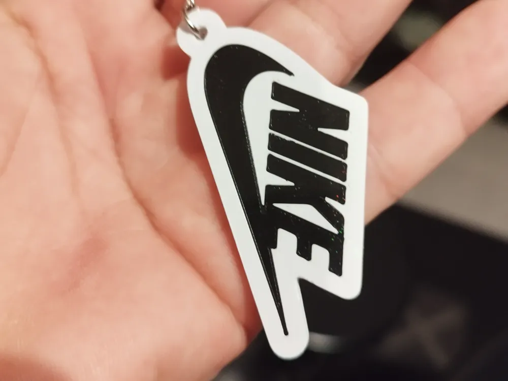 nike keychain, reverse print by MAX MakerWorld: Download Free 3D Models