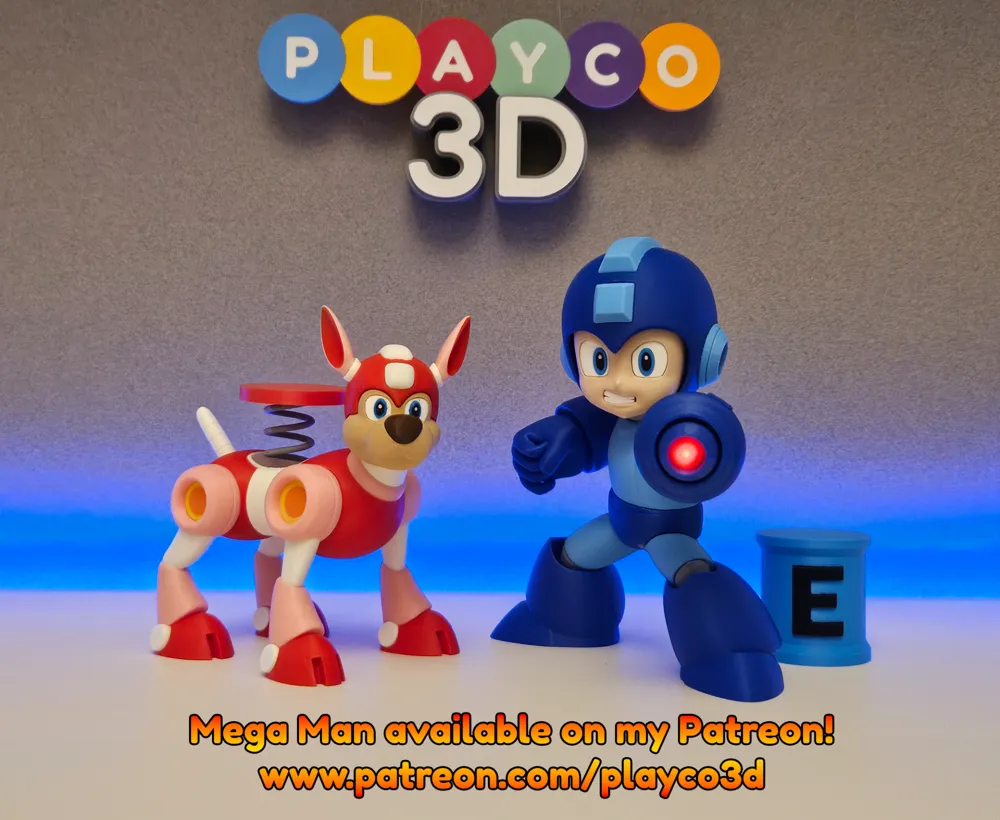 Rush from Mega Man - Multi Part by Playco3D MakerWorld: Download Free 3D Models