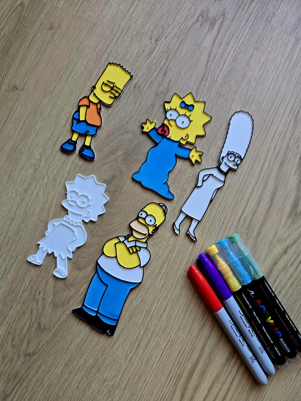 The Simpsons Family DIY Coloring Craft Set Pack by Merilno3D MakerWorld ...