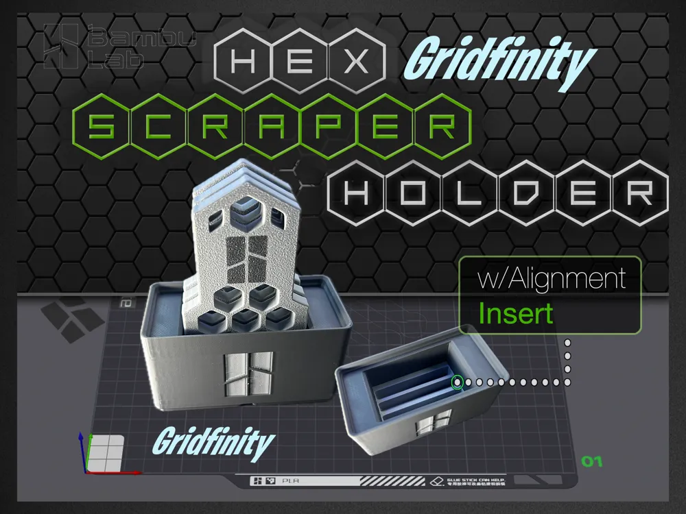 Hex Scraper Holder - Gridfinity by K2_Kevin - MakerWorld