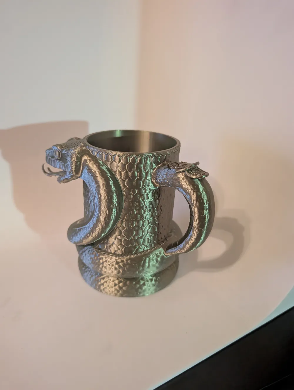 Decorative Snake Cup - Free 3D Print Model - MakerWorld