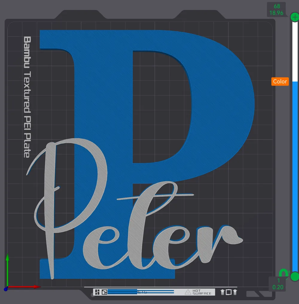 PETER 姓名牌装饰品首字母 - 免费 3D 打印模型 - MakerWorld
