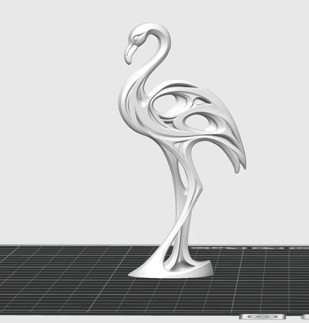Flamingo Abstract designer sculpture - Free 3D Print Model - MakerWorld