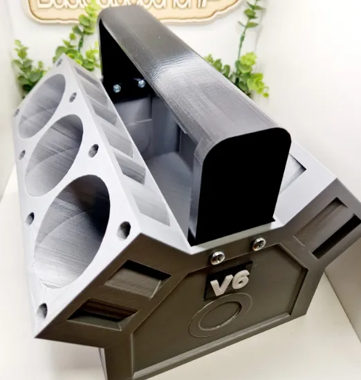 V6 Motor Getränkekühler Motorblock by Bastelstuebchen123 - MakerWorld