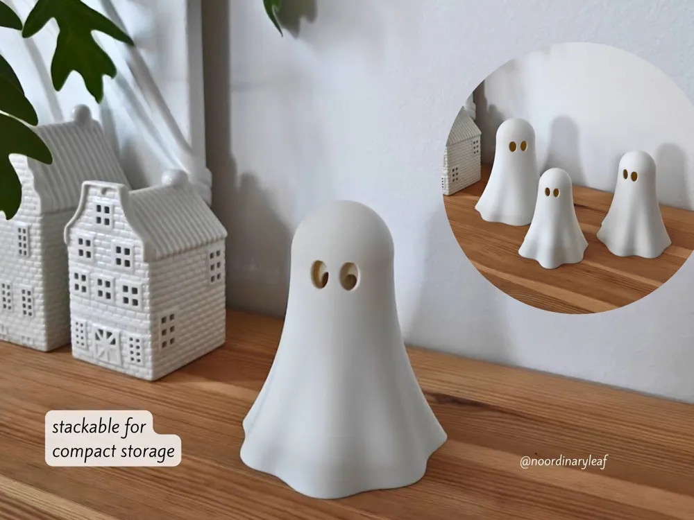 Stackable Ghost Tealight Covers by NoOrdinaryLeaf MakerWorld: Download ...