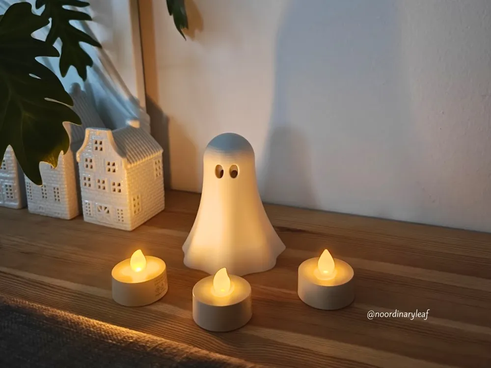 Stackable Ghost Tealight Covers - Free 3D Print Model - MakerWorld