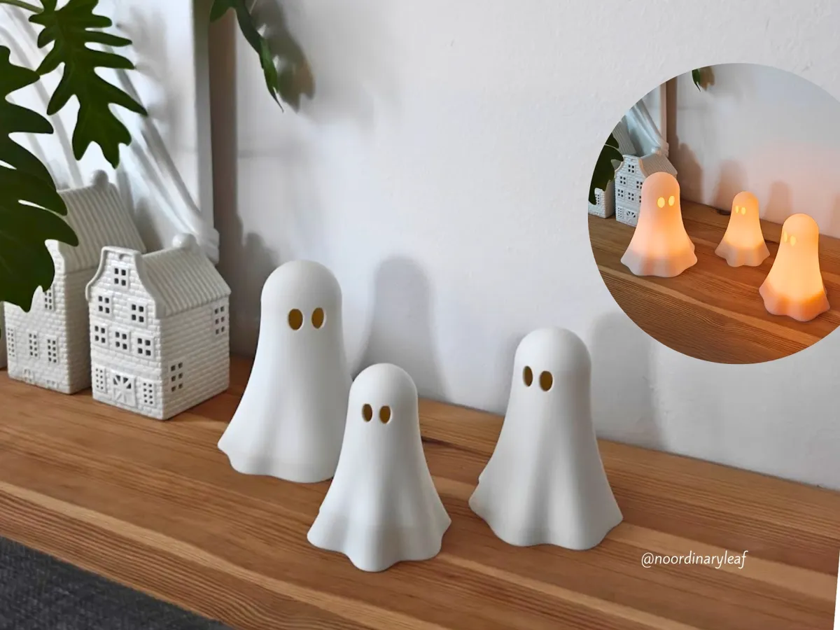 Stackable Ghost Tealight Covers - Free 3D Print Model - MakerWorld