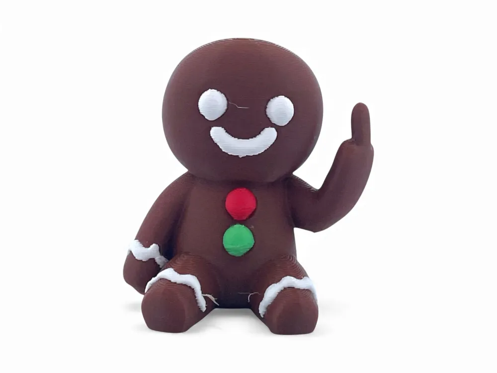 Gingerbread Man Middle Finger - Free 3D Print Model - MakerWorld