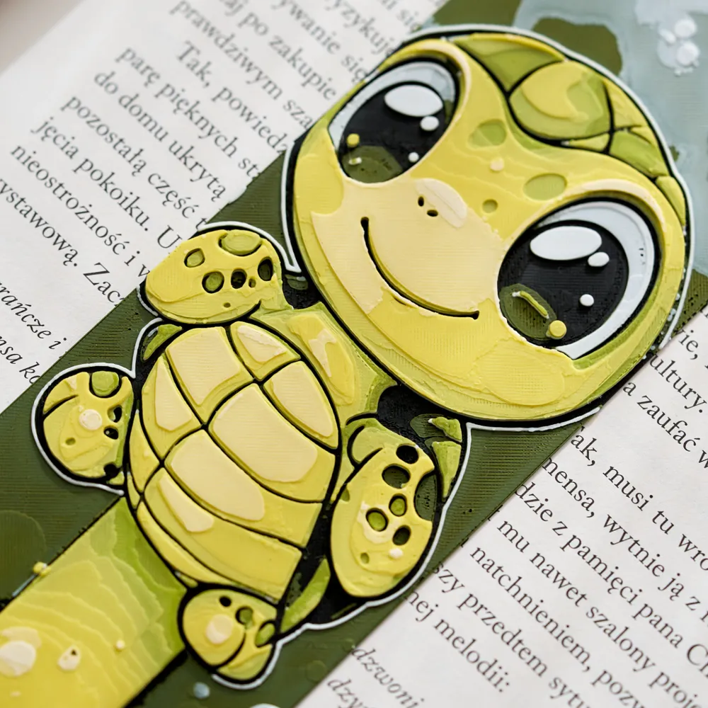 Bookmark - Cute Kawaii Turtle by 29FLO - MakerWorld