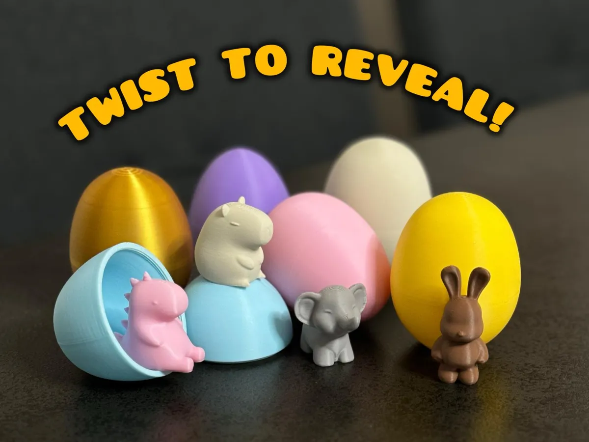 Mystery Easter Egg – Twist to Reveal! - Free 3D Print Model - MakerWorld