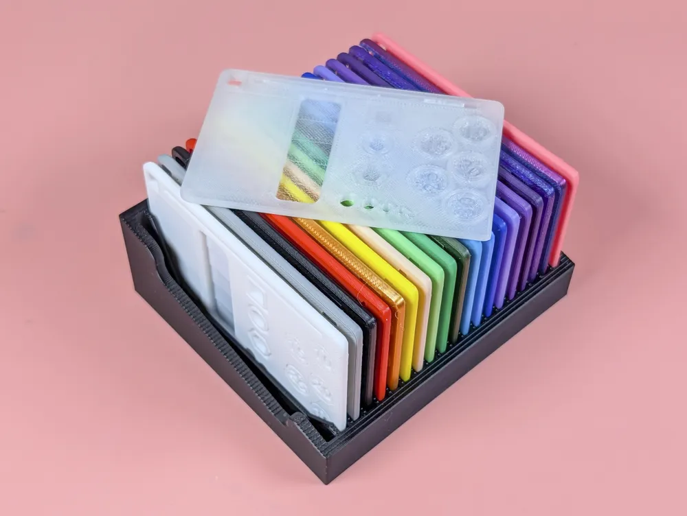 Ultimate Colour Swatch | built in Filament Tests - Free 3D Print Model ...