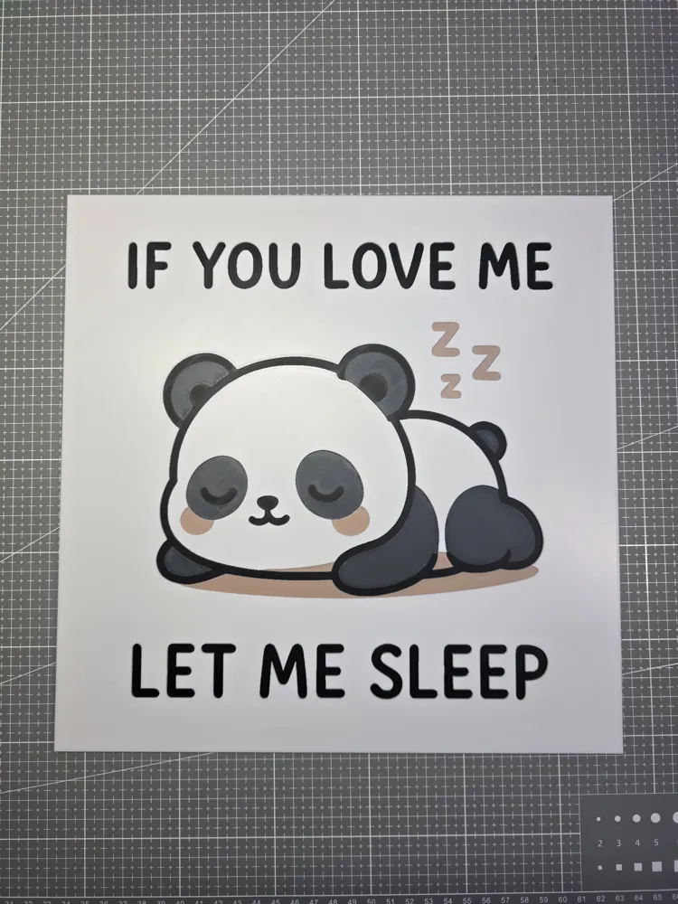 Panda Sleep Zone - Hueforge - 4 Colors by 3DK Maker MakerWorld: Download Free 3D Models