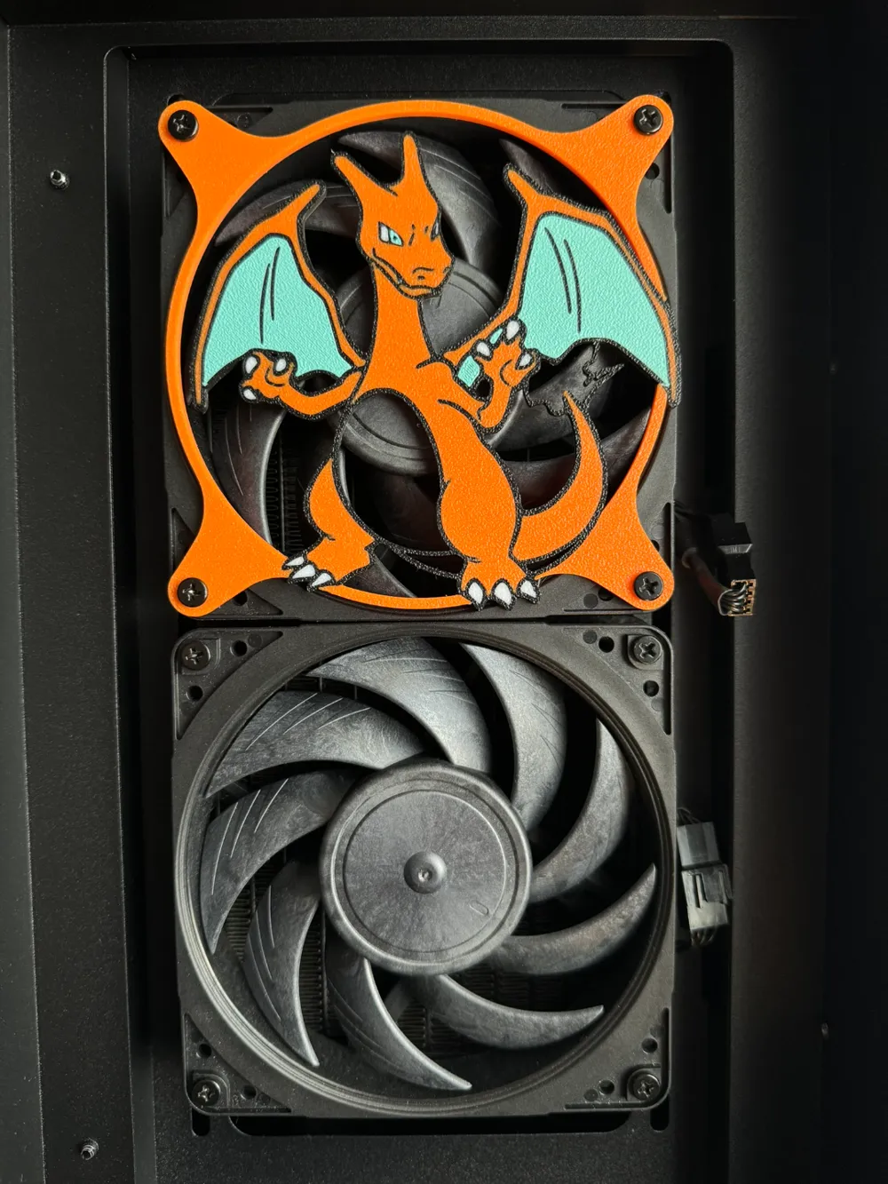Charizard PC Fan Cover 120mm (4 colors/one AMS) by 3d_print_creations ...