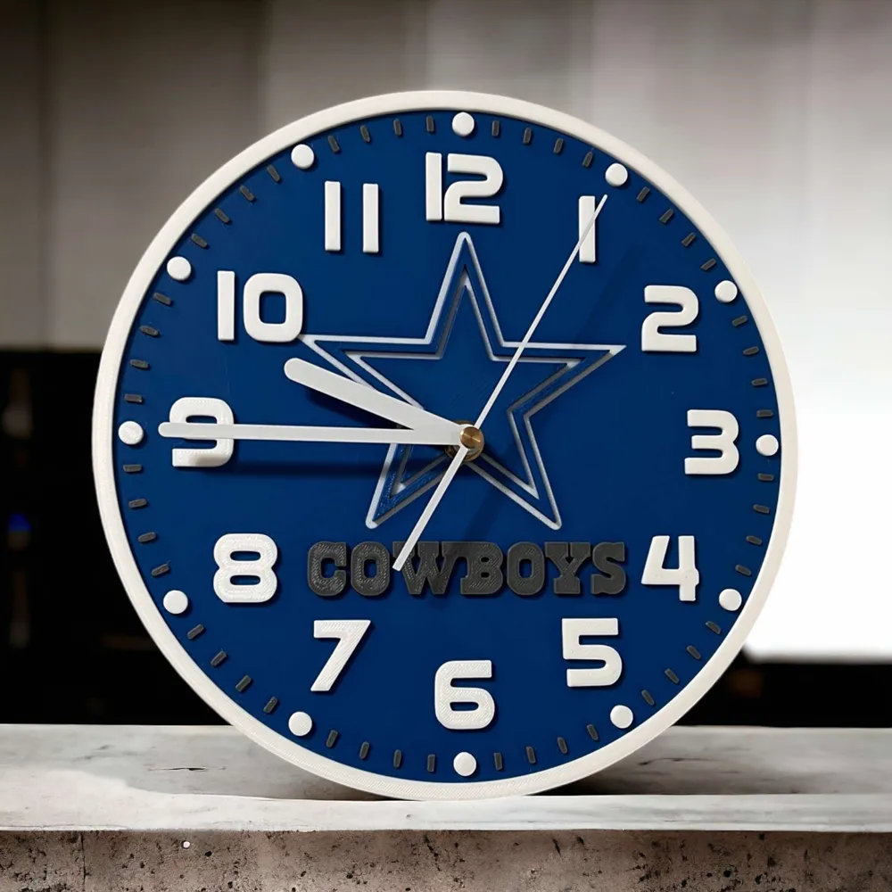 Dallas Cowboys Clock by Codyinbody3 MakerWorld: Download Free 3D Models