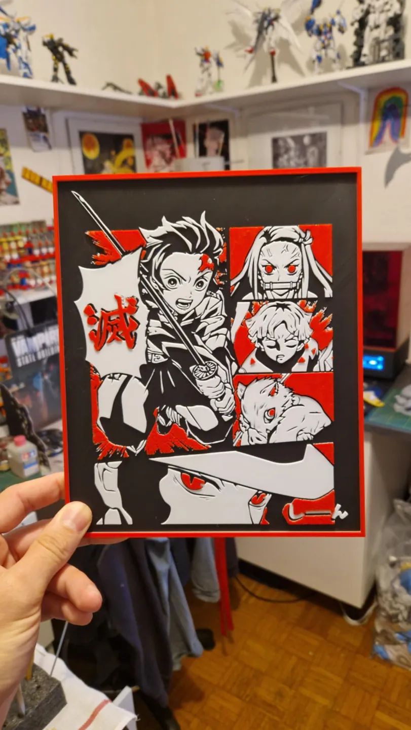 Demon Slayer Hueforge by Dakiren - MakerWorld