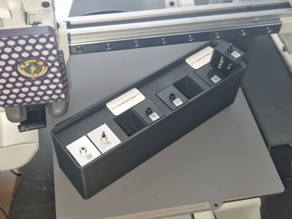 Gridfinity 4x1x7 A1 8x-Hotend Vertical Storage Remixed by Persafarhy ...