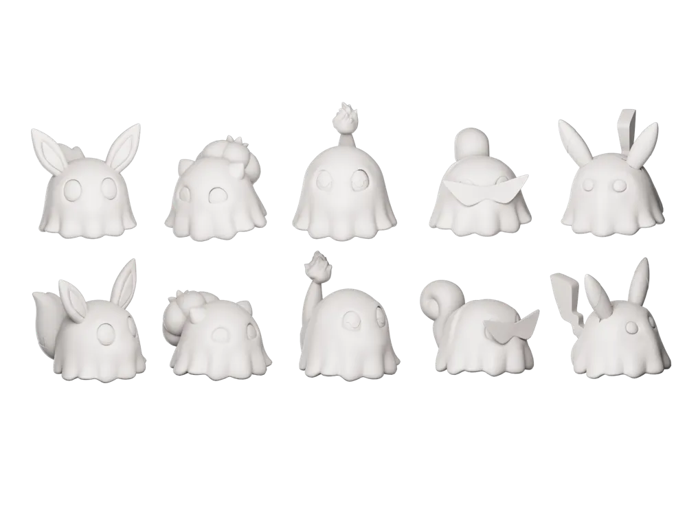 Halloween bulbasaur ghost (also 2 pcs/4 color) by SnK3DD MakerWorld ...