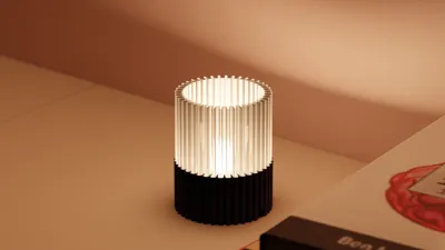 Two Part Side Lamp. Satisfying Design LED light. by Abstractia Design ...