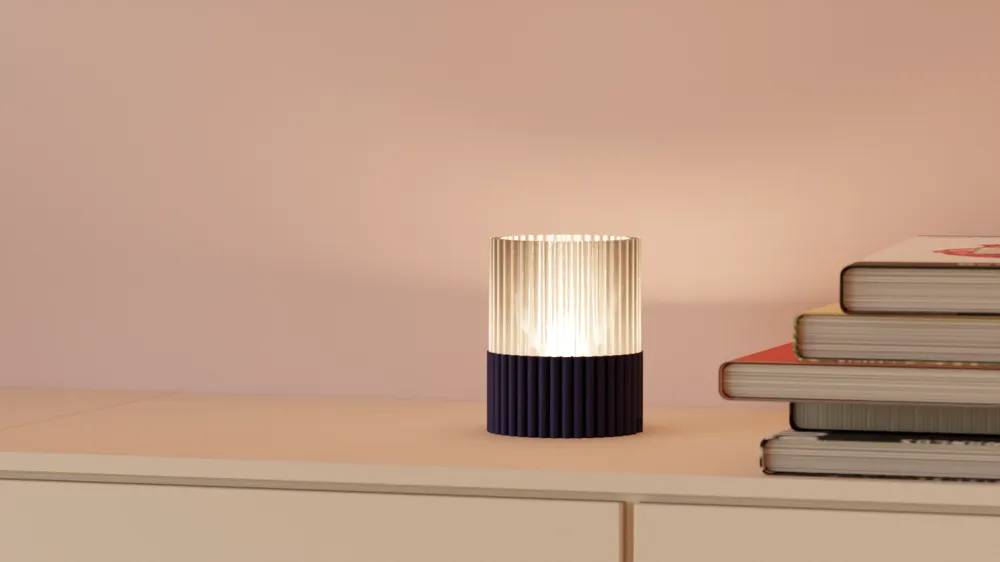 Two Part Side Lamp. Satisfying Design LED light. by Abstractia Design ...