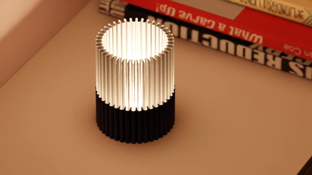 Two Part Side Lamp. Satisfying Design LED light. by Abstractia Design ...