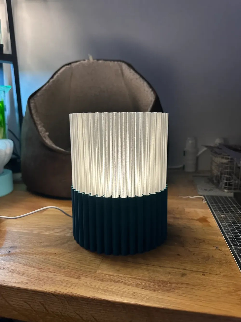 Two Part Side Lamp. Satisfying Design LED light. by Abstractia Design ...