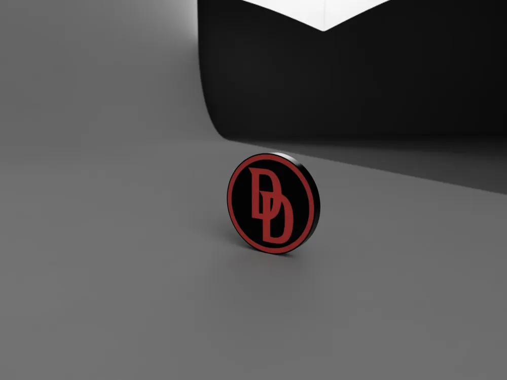 Daredevil new logo lightbox by zerocoolMakerWorld: Download Free 3D Models