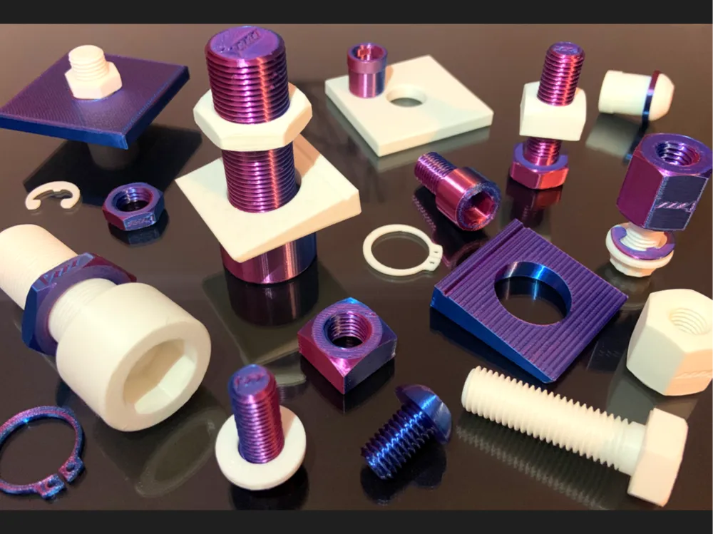 STL Hardware Parts - Nuts, Bolts & Washers - Free 3D Print Model ...