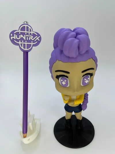 Huntrix Kpop Warriors Pencil/Pen Ornament - Free 3D Print Model ...