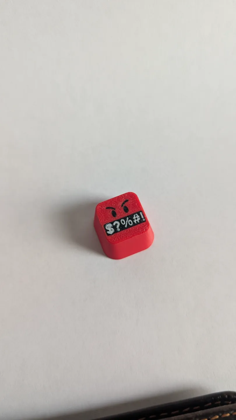 Angry Cursing Emoji Keycap - Free 3D Print Model - MakerWorld