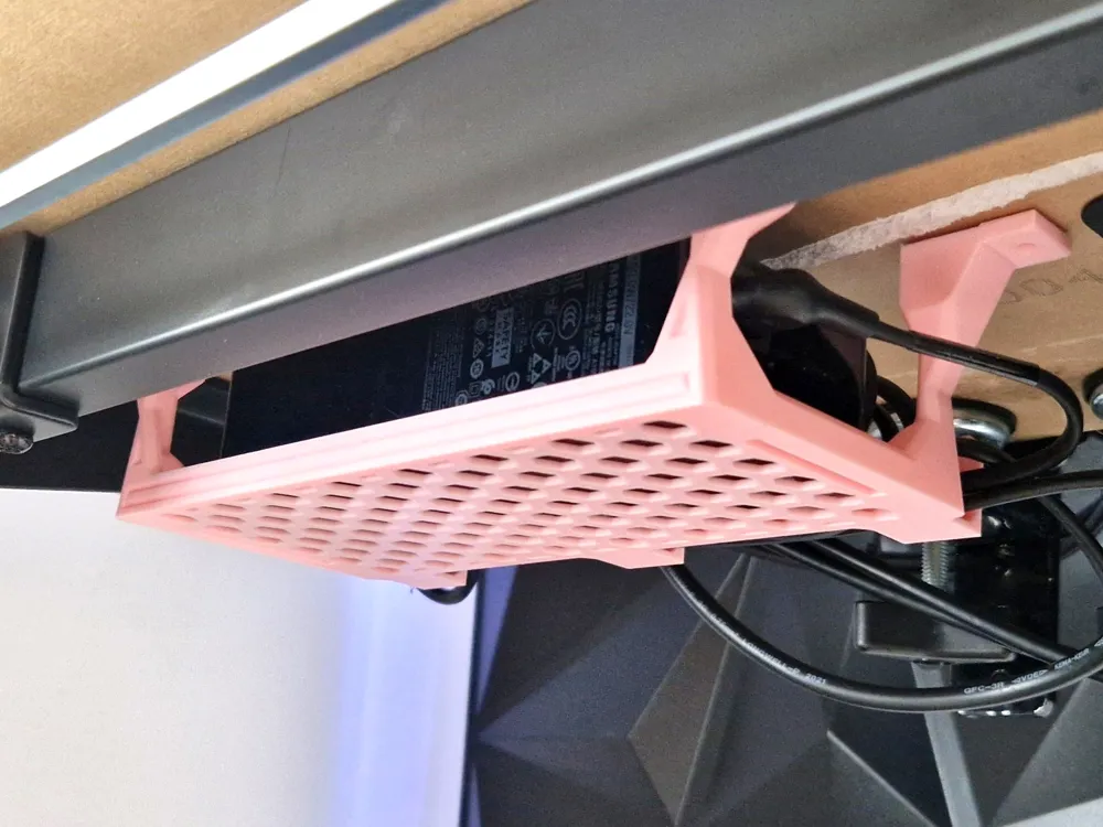 Under Desk Power Supply Brick Holder + Cable Hider by Geek Marshall ...