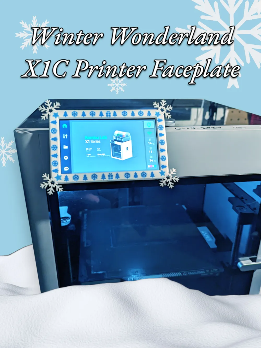 Winter Wonderland X1C Printer Faceplate by Head Concepts - MakerWorld