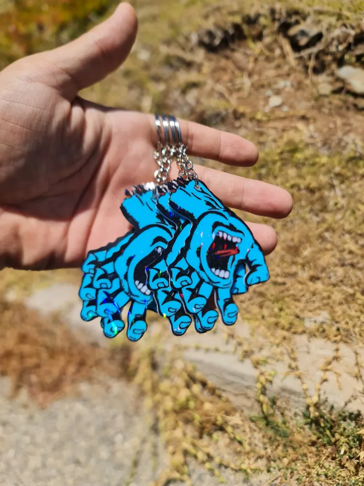 Santa Cruz Screaming Hand Keychains by MY LIGHT - MakerWorld