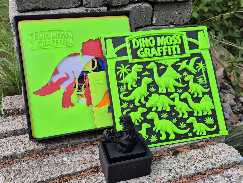 Dinosaur Moss Graffiti Stencil Collection - Free 3D Print Model ...