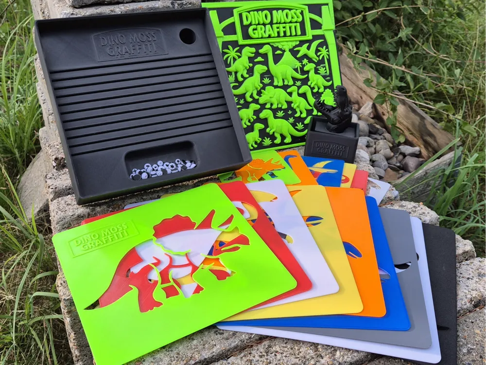 Dinosaur Moss Graffiti Stencil Collection - Free 3D Print Model ...