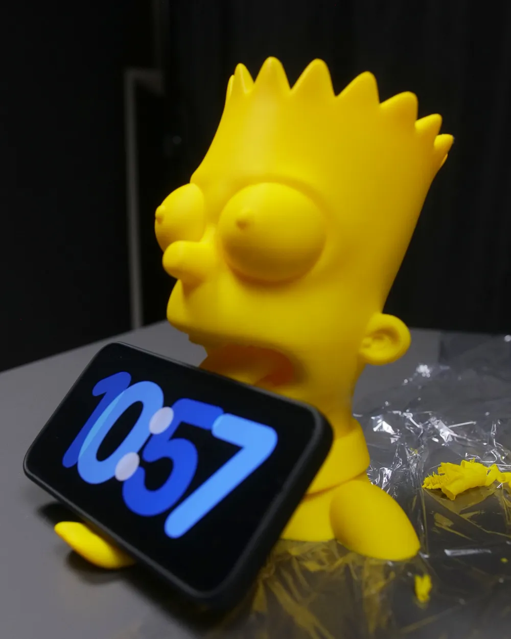 desk phone holder bart simpson - Free 3D Print Model - MakerWorld