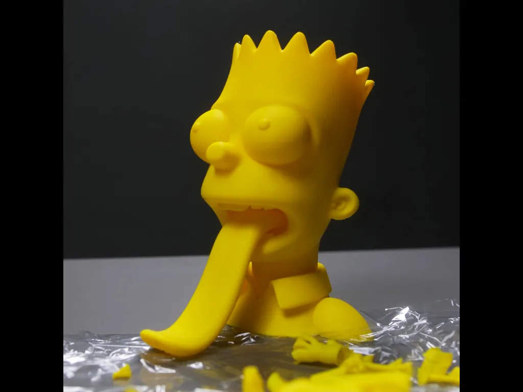 desk phone holder bart simpson - Free 3D Print Model - MakerWorld