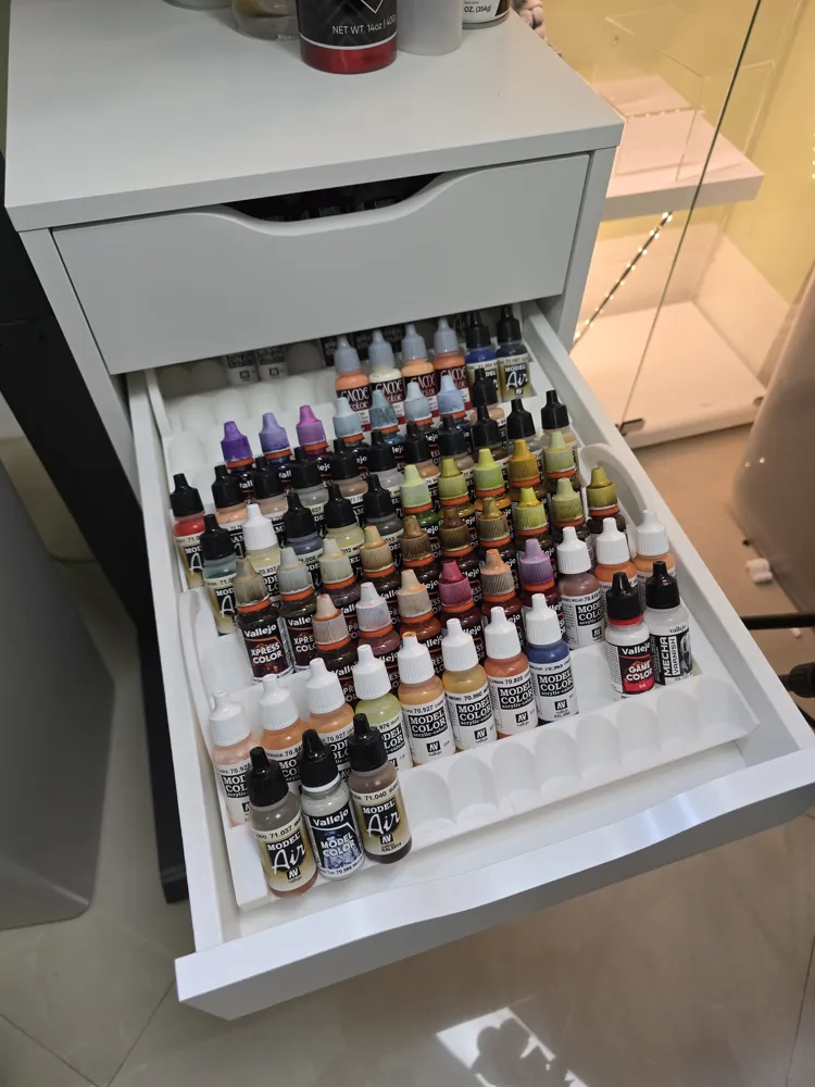 IKEA Alex Drawer paint organizer - Vallejo / Army - Free 3D Print Model ...