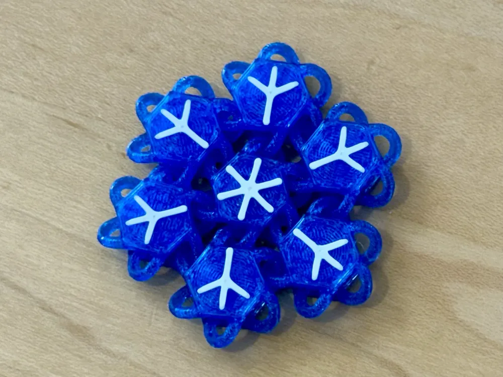 Snowflake Fidget / NASA Fabric - Free 3D Print Model - MakerWorld