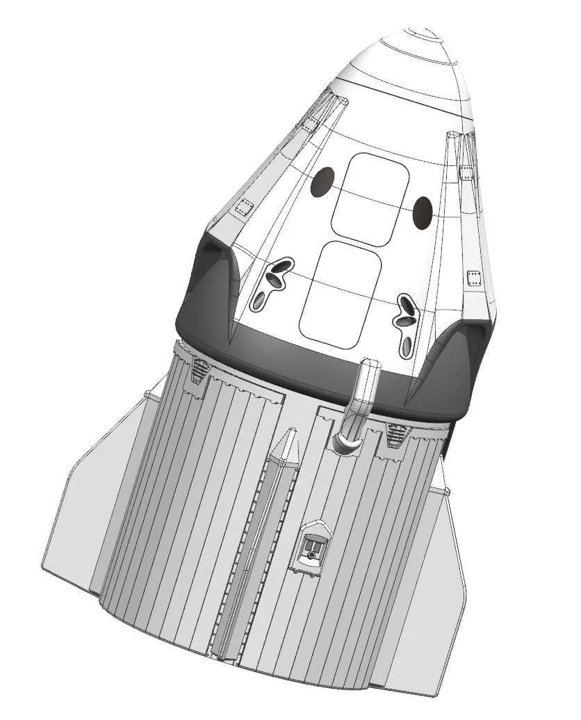 SpaceX Dragon capsule by ATTV85 - MakerWorld