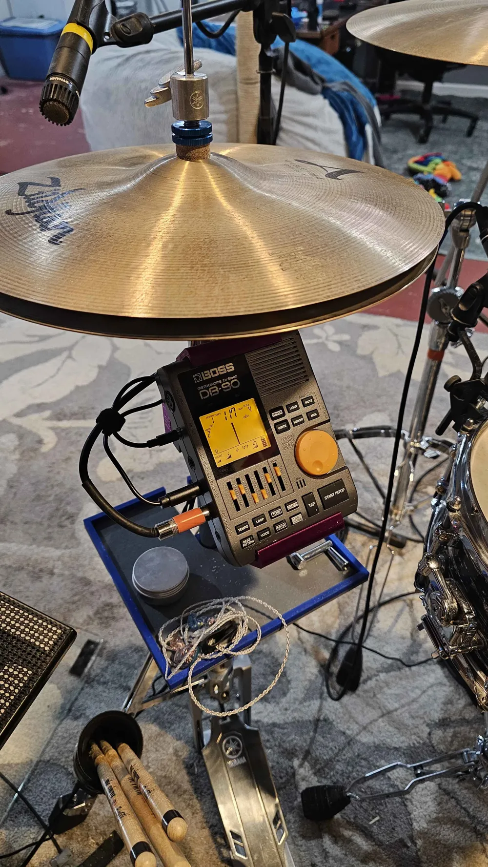 DB-90 Boss Metornome Hi-Hat Mount (1") - Free 3D Print Model - MakerWorld